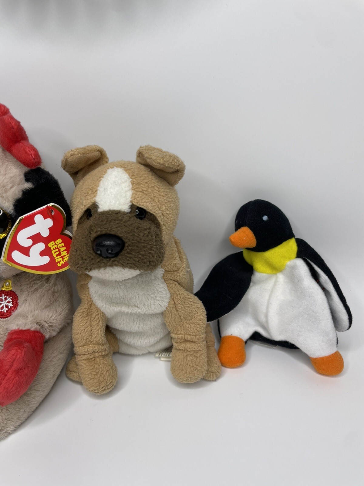 NEW TY Beanie Bellies Mittens Pug Cargo Bulldog Waddles Penguin Scoop ...