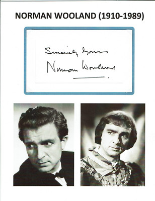 NORMAN WOOLAND (d.1989) - Actor - The Projected Man / Ivanhoe ...