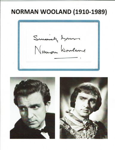 NORMAN WOOLAND (d.1989) - Actor - The Projected Man / Ivanhoe ...