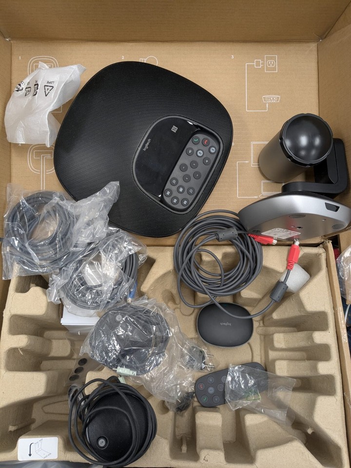 Logitech Group Video Conferencing Bundle with Expansion Mics for Big ...