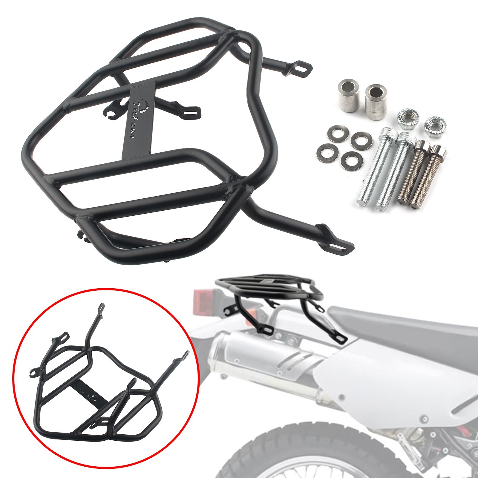 1 PCE Rear rack tube type black top carrier For DR650 1996-2023 Black ...