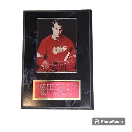 VINTAGE GORDIE HOWE #9 MR HOCKEY PICTURE PLAQUE NHL DETROIT RED WINGS ...