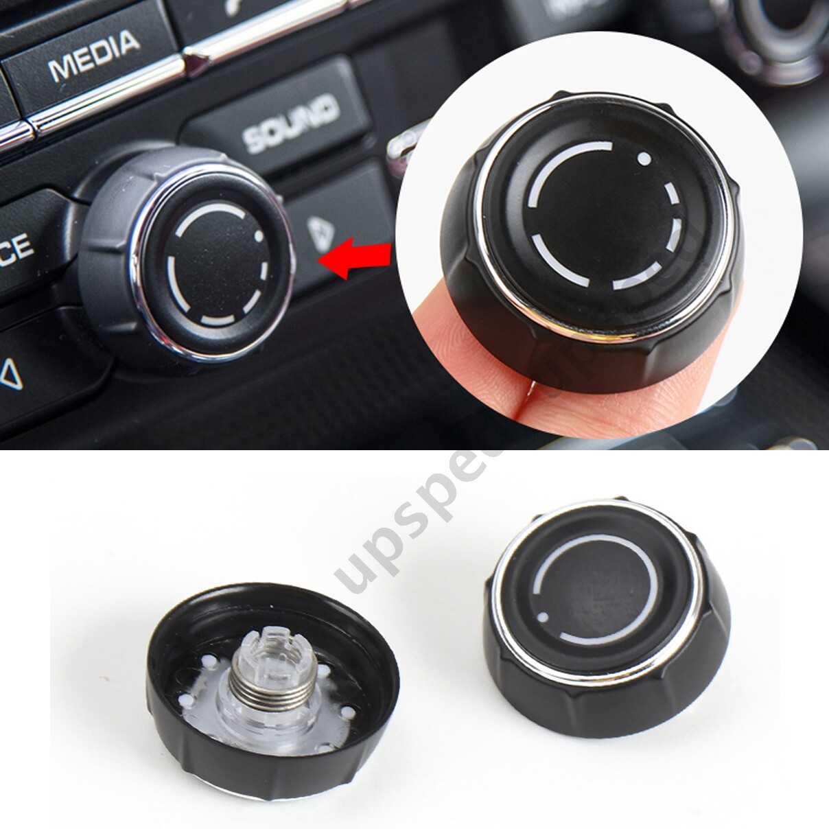 2x Front Volume Control Button Knob For 2011-2016 Porsche Cayenne 2014 ...