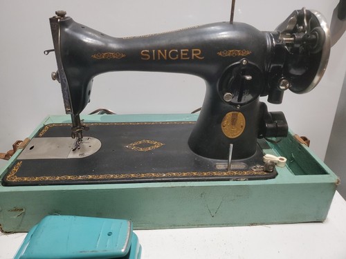 Vintage Singer Sewing Machine 15-91 w/Case Runs | eBay