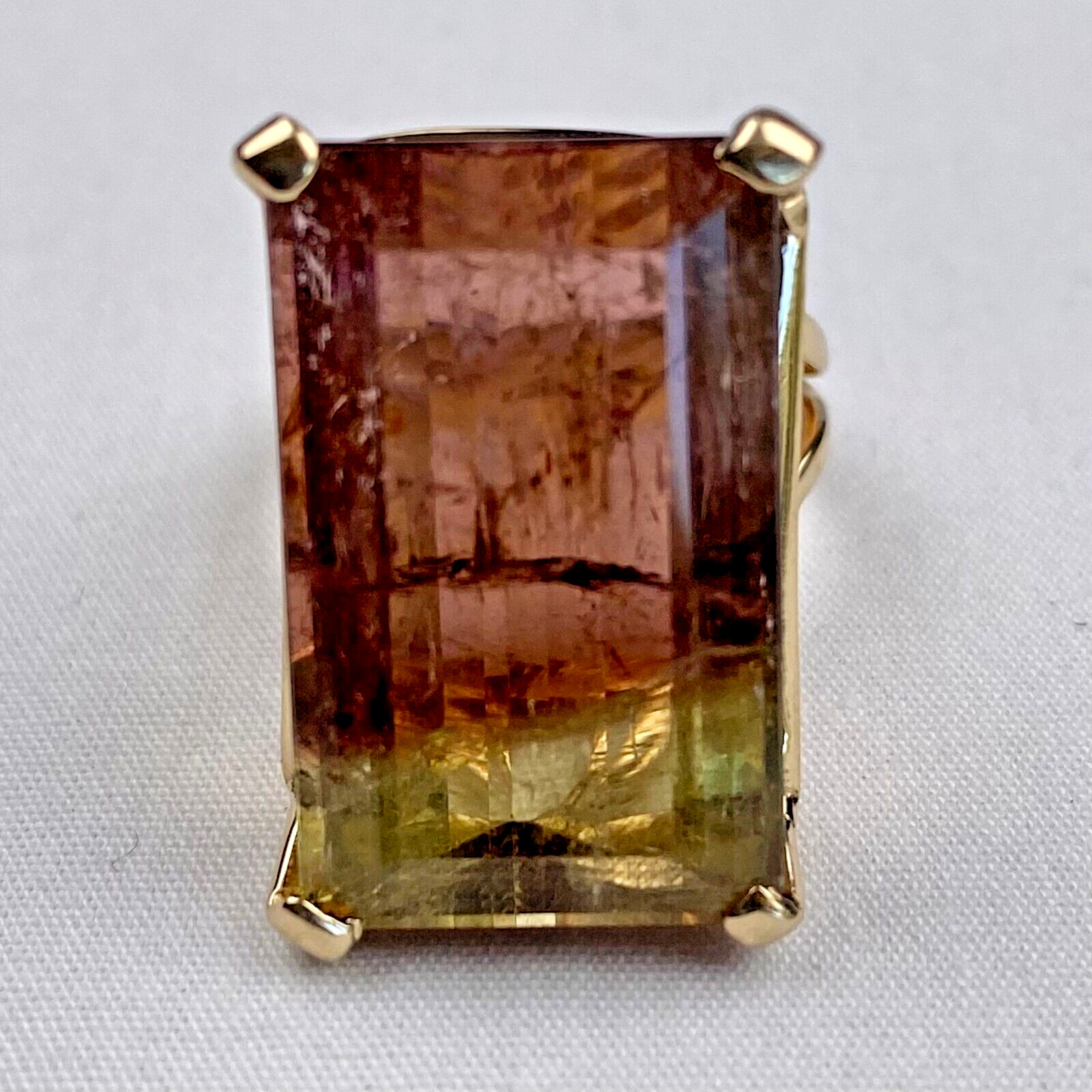 Vintage 14k Watermelon Tourmaline Ring - Gem