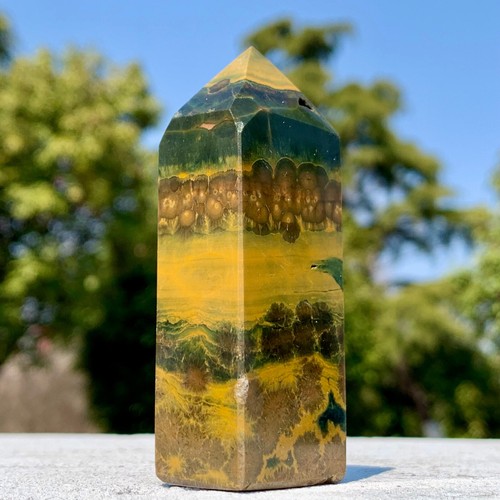 86G Natural Ocean Jasper Quartz Energy Tower Crystal Mineral Healing ...