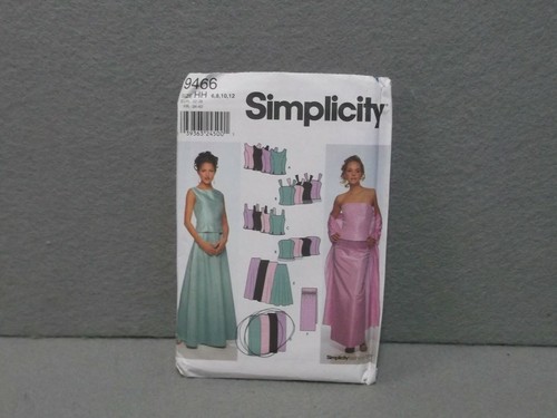 SIZE 6-12 SIMPLICITY 9466 UNCUT PATTERN 2000s FORMAL SKIRT FITTED TOPS ...