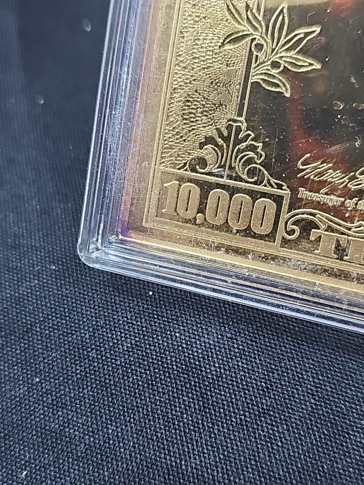 $10,000 Federal Reserve Note Currency Style 4 ozt 999 Silver Art Bar Gilded | eBay