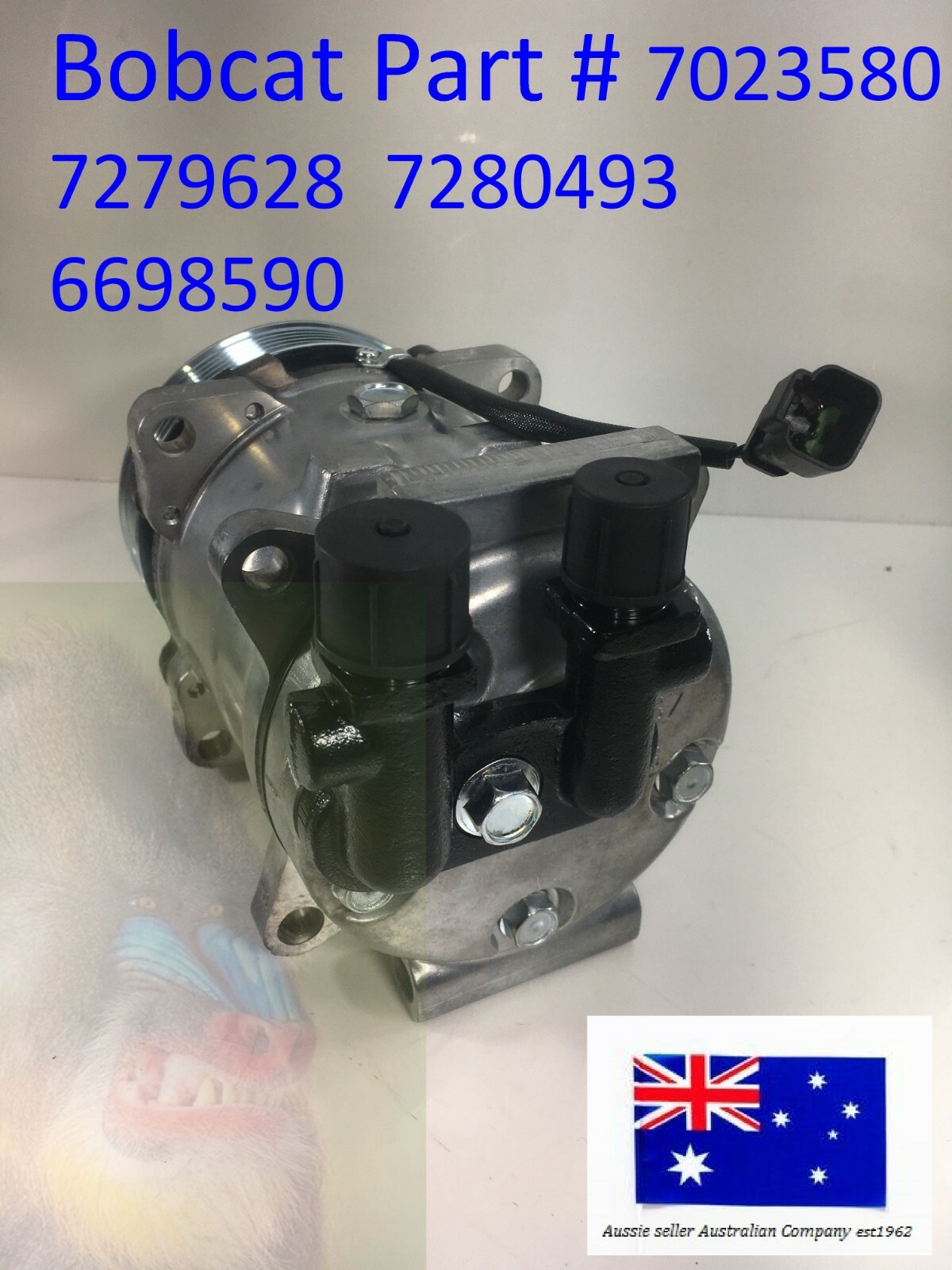 for Bobcat AC Compressor A/C 7023580 7279628 7280493 6698590 S630 S650 ...