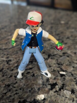 Vintage Pokémon Ash Figure 2000 Nintendo Hasbro Posable | eBay