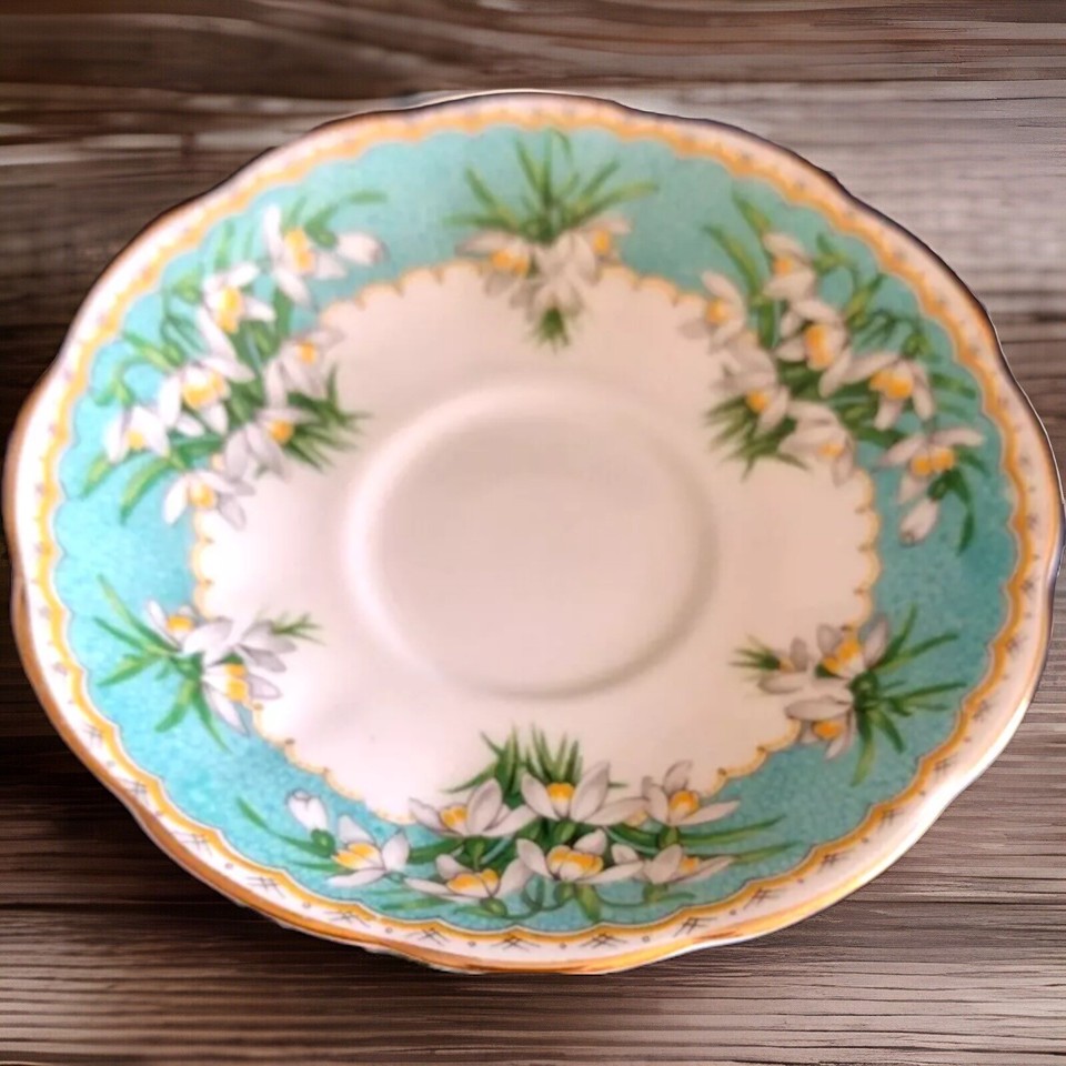 One Footed Tea cup & Saucer Set Marilyn QUEEN ANNE ENGLAND SNOWDROP ...