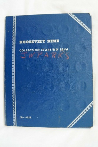 Roosevelt 1946-1975 Silver Dime Collection Coin Album Book = Total 55 ...