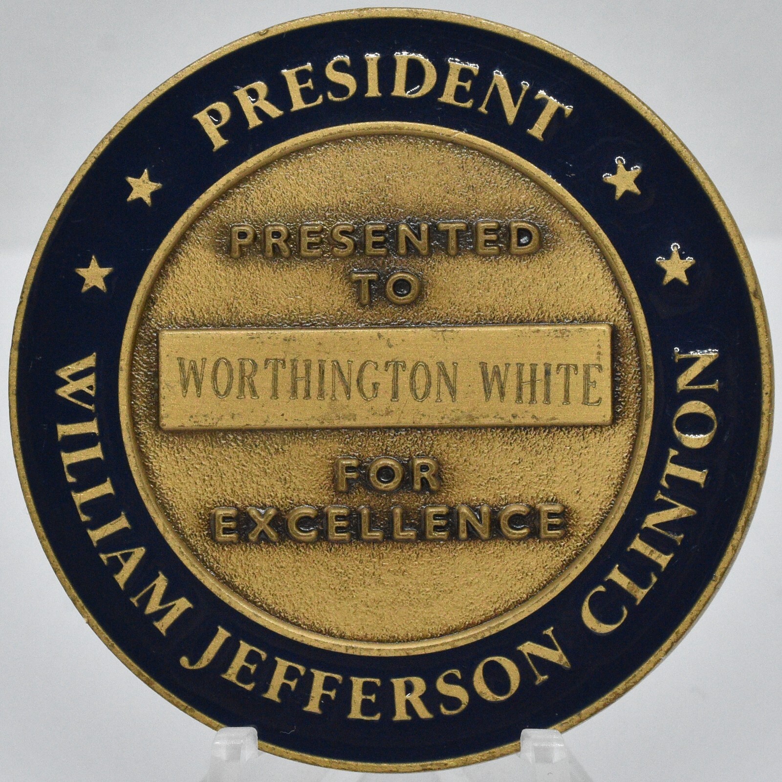 Bill Clinton POTUS White House Usher Worthington White Challenge Coin ...