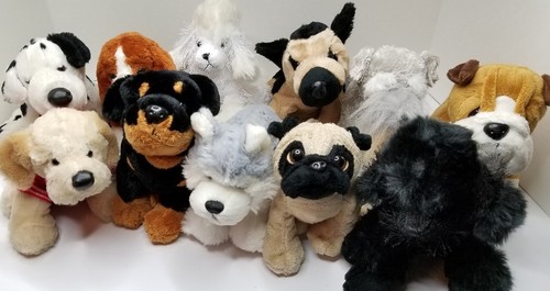 Webkinz Plush Dogs Pug Dalmatian, Shepherd, Schnauzer Rottweiler ...