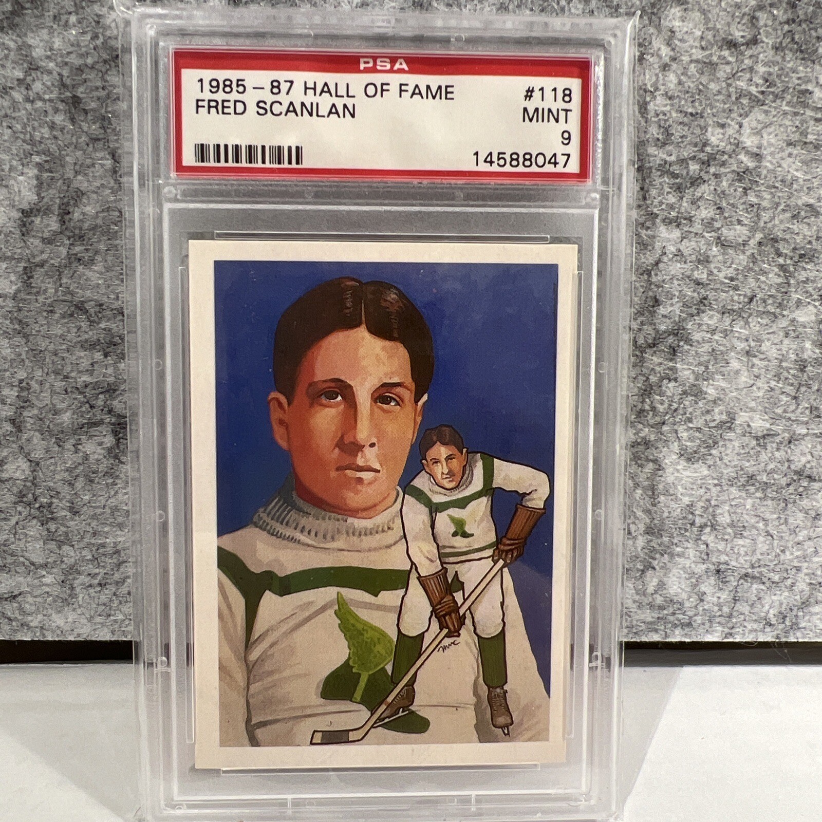 1985-87 Hall Of Fame Fred Scanlan PSA 9 Mint #118 Cartophilium Hockey ...