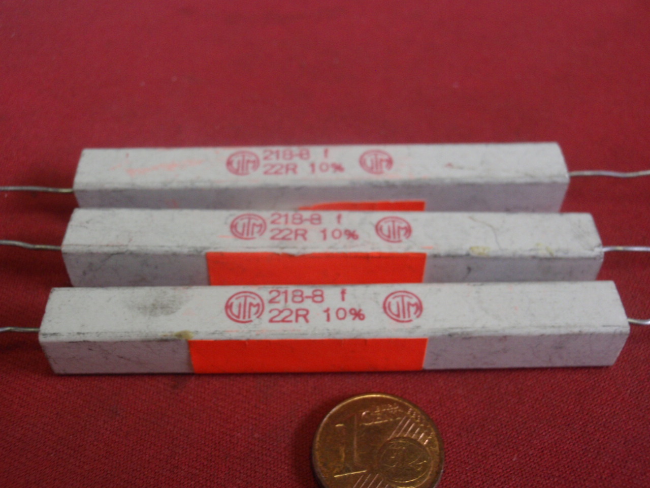 SELTEN! HOCHLAST 22 Ohm 17W ZEMENT! 75x9x10mm 3x 25729 4016998793240 ...