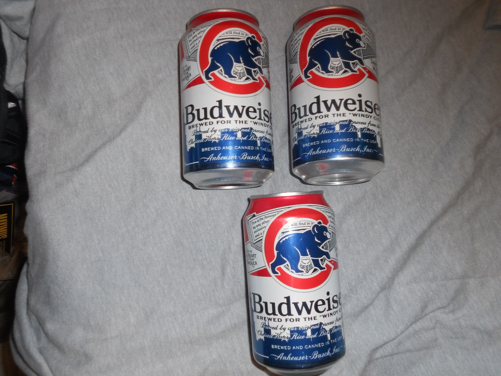 2023 Chicago Cubs Budweiser Beer Cans Lot of 3 Brewed for Windy City ...