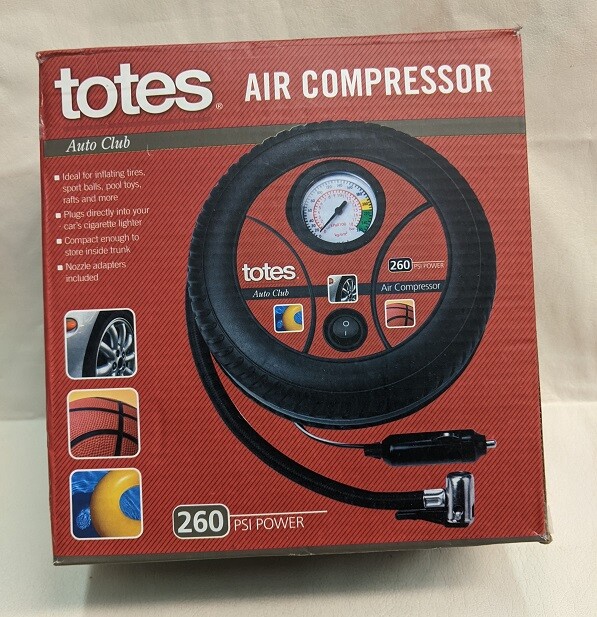 Totes 71792-01 Air Compressor 260psi Power 3 Nozzle Adapters for sale ...