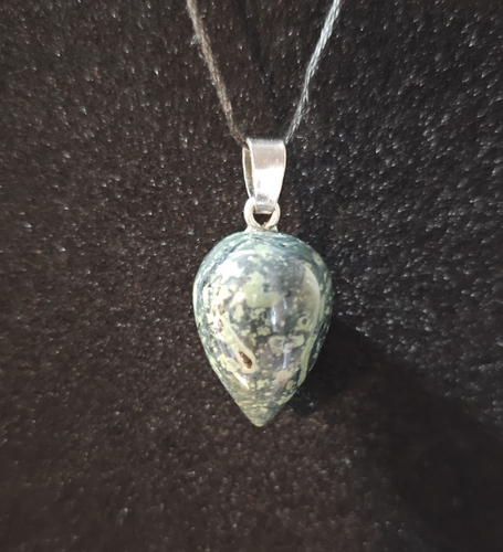 Jasper Kamababa Stone Teardrop Pendant NEW | eBay