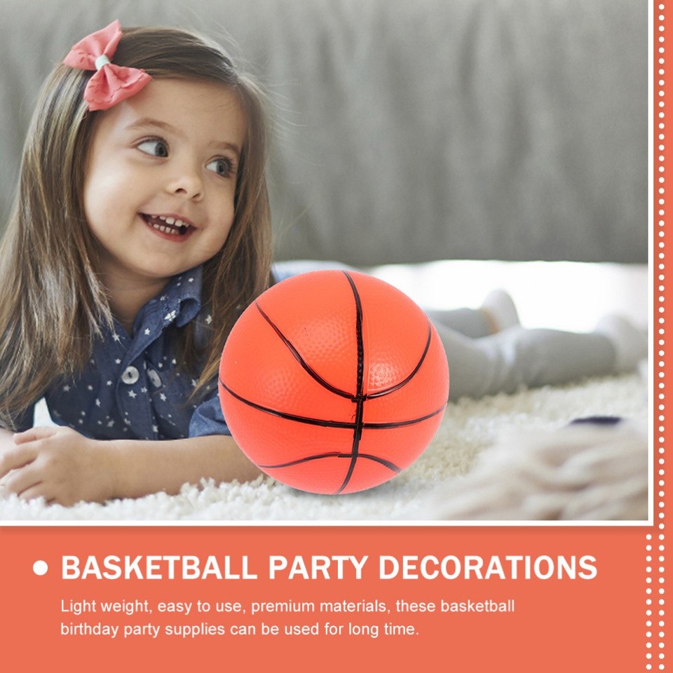 Sports Bouncy Balls for Kids Pu Toys Inflatable Mini Basketballs with ...