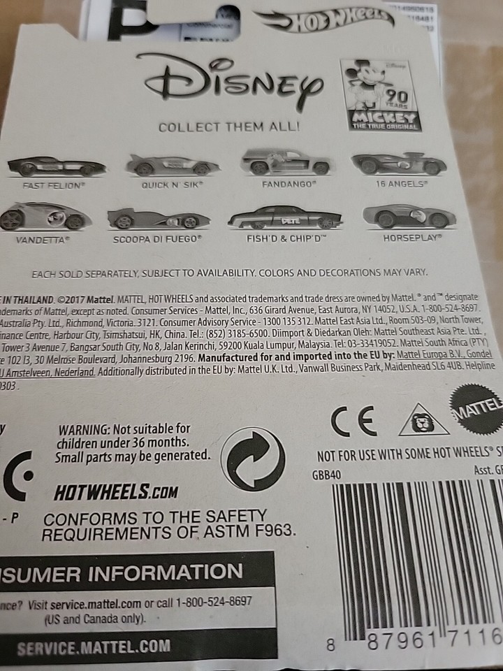 Disney Hot Wheels Minnie Mouse "Quick N' Sick" 2017 NIP | eBay