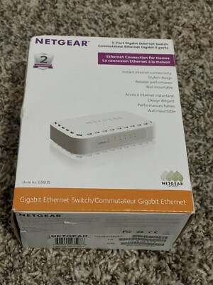 NETGEAR GS605 - 5 Port Gigabit Ethernet Switch | eBay