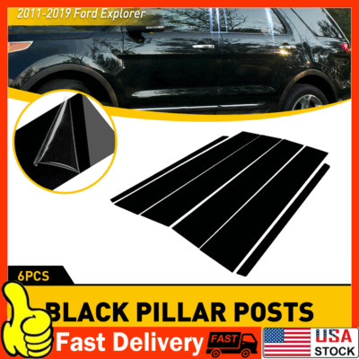 Fits For FORD Explorer 2011-2019 6Pcs Car Pillar Post Cover Door Trim ...