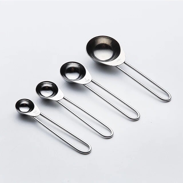 Stainless Steel Measuring Spoons Set of 4 – Durable Kitchen Baking ...