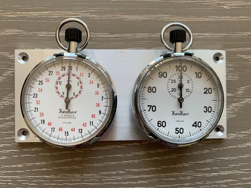 German Hanhart Stopwatch Set on a Dash Panel Dashboard Rally Timer 21 ...