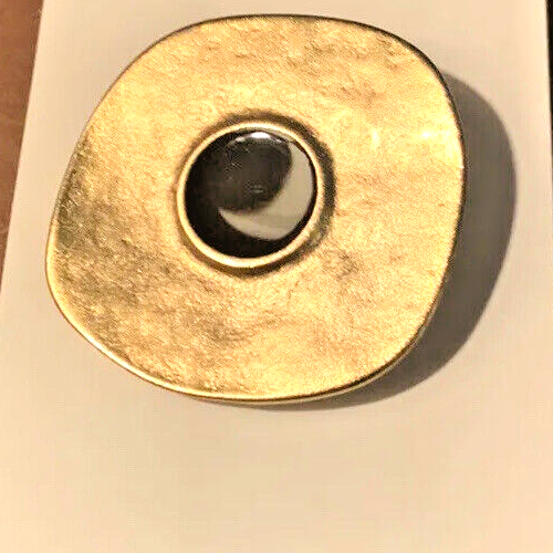 VTG Streamline Gold Gilt Hammered Navy enamel button NOS new on card | eBay