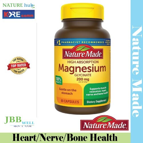 Nature Made, Magnesium Glycinate 200 mg Capsules, 60 Capsules | eBay