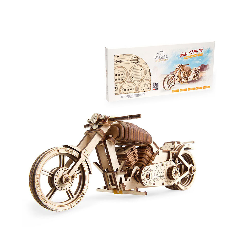 Ukraine Made UGears Wooden 3D Puzzle Bike VM-02 Mechanical Model Kit | eBay