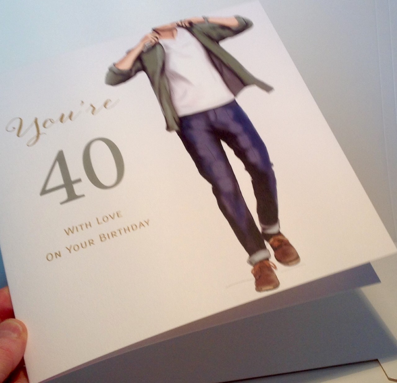 LARGE Happy 40th Birthday Greeting Card For Men by Mary Kirkham | eBay UK