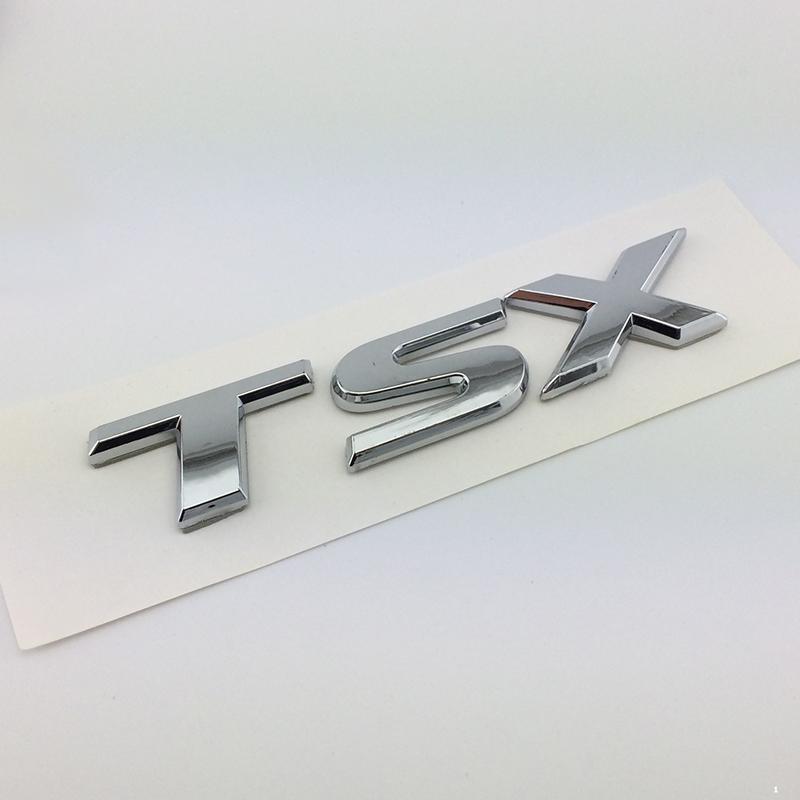 Chrome Rear Trunk TSX Letter Emblem Tailgate Badge Sticker For Acura ...