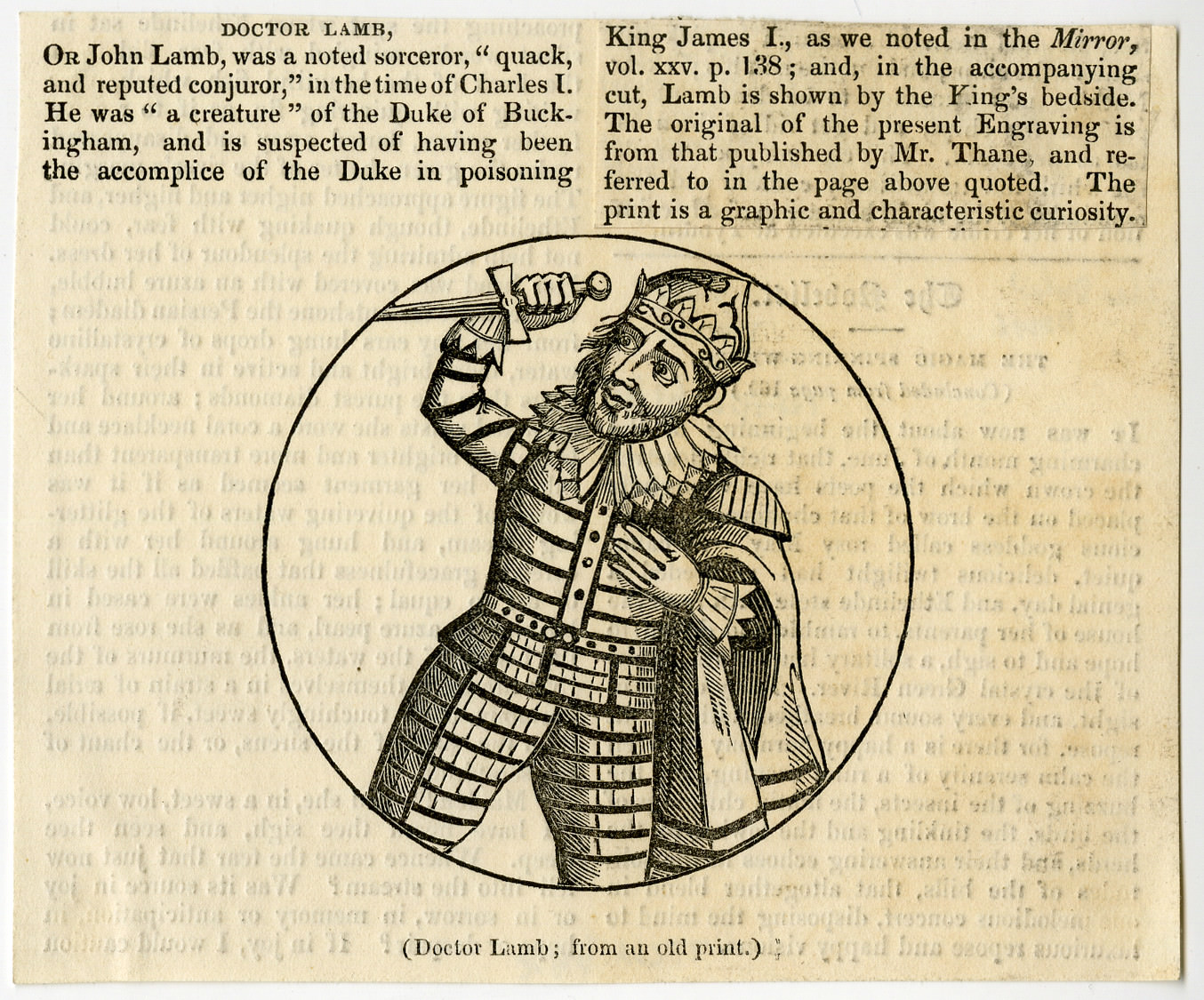 Antique Print-JOHN LAMBE-QUACK-CONJURER-GEORGE VILLIERS-Anonymous-ca. 1840 - La Paz County ...