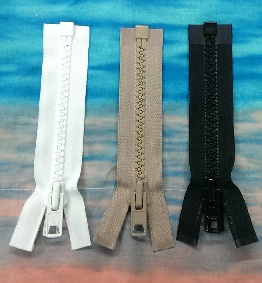 #10 YKK Marine Zippers Black Beige White 6"- 240" Heavy Duty Separating ...