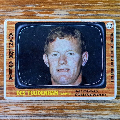 1967 Scanlens VFL AFL Football Card #23 Des Tuddenham - Collingwood ...