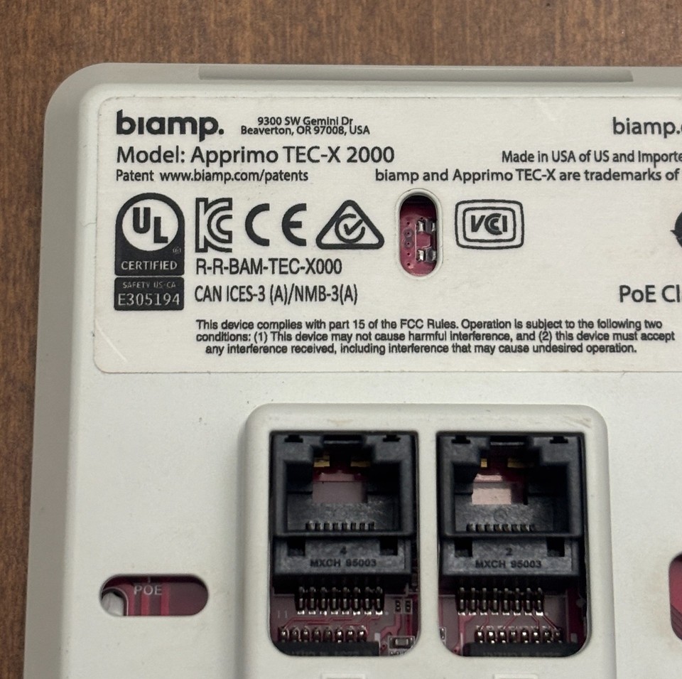 Biamp Apprimo TEC-X 2000 Touch Control Panel in white | eBay