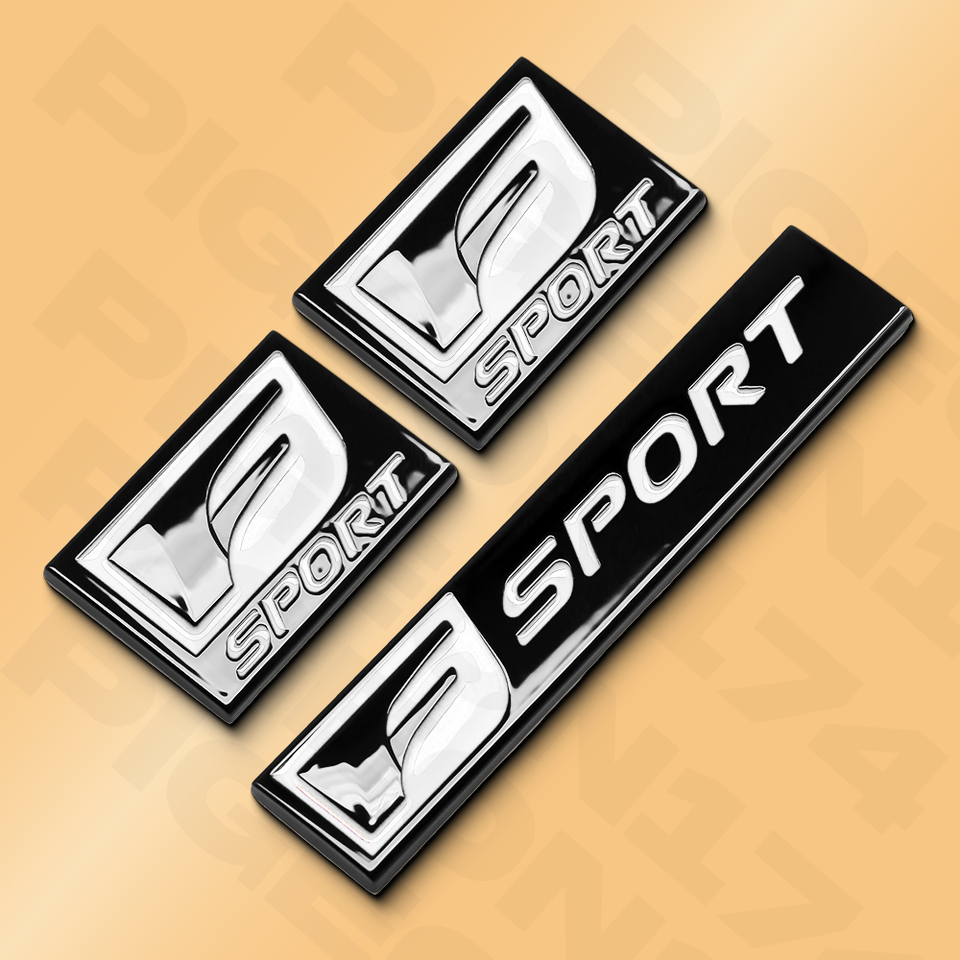 3 Fender Trunk F-sport Emblem Replacement Badge For NX LX UX IS RCF ISF ...