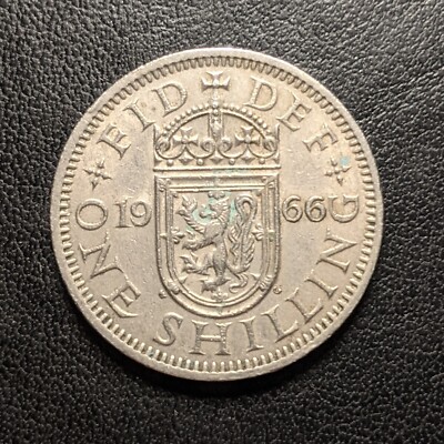 UK England 1966 SHILLING Q Elizabeth II Pre-Decimal Scottish ...