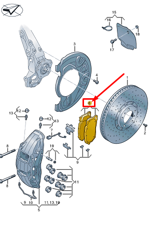 New AUDI E-TRON GT Front Brake Pads 9J1698151G | eBay
