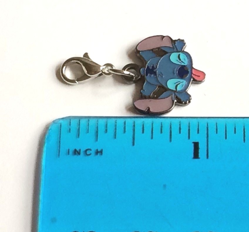 Vintage Disney Lilo & Stitch Alien Charm Purse Tag Zipper Pull Bracelet ...