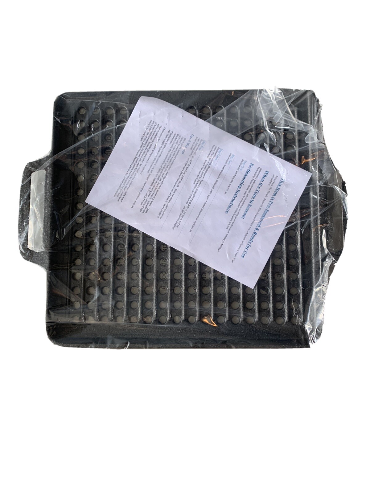 New In Box PARINI Cast Iron Square Grill Griddle Black Pre-Seasoned 11 ...