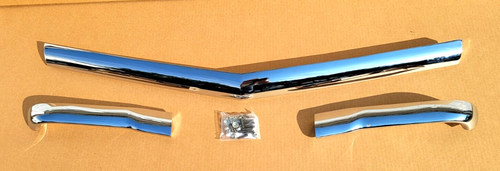 1956 CHEVY CHROME HOOD BAR with EXTENSIONS 3 PIECE SET ** USA MADE ...