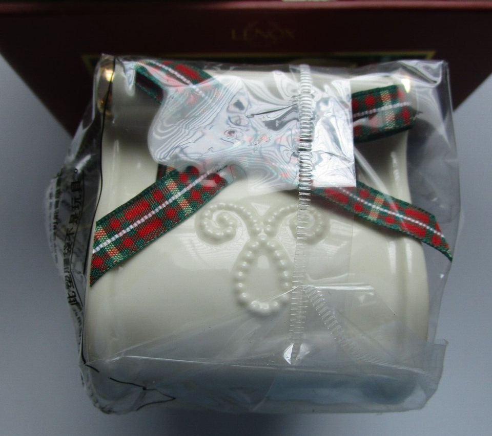 NEW Lenox Christmas Giftables Sleigh Candy Dish Decorative Ivory Gold w ...