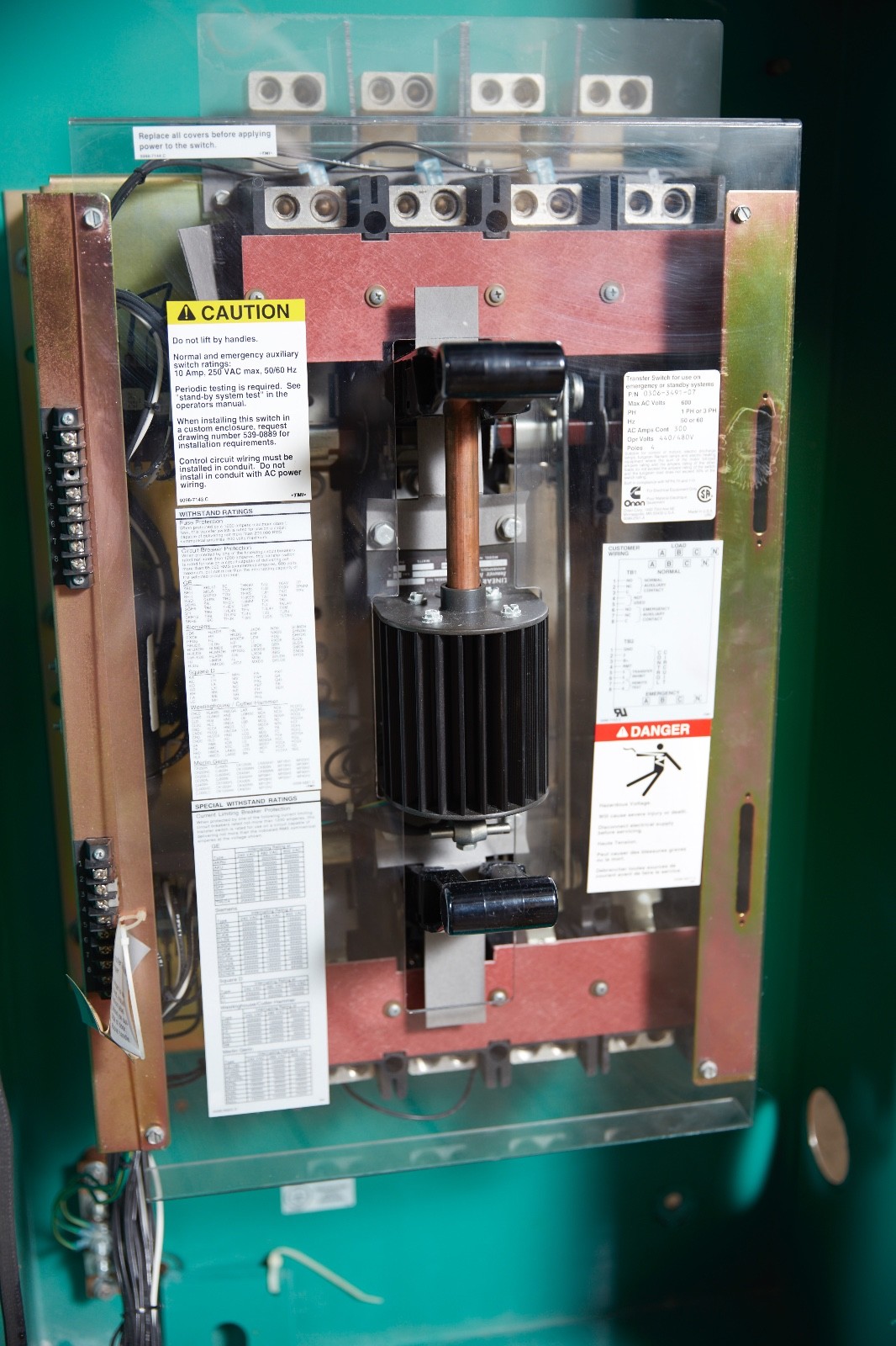 Onan Cummins 300 Amp Transfer Switch 4P 3PH OTC-3377100 ATS 0306-3491 ...