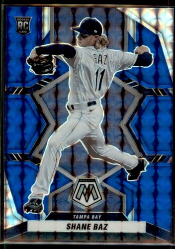 Shane Baz 2022 Panini Mosaic Blue Prizm RC /99 #247 Tampa Bay Rays | eBay