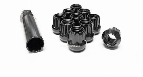 20x BLACK OPEN END SPLINE DRIVE M14x1.5 LUG NUTS /KEY 14x1.5 14x1.50 ...