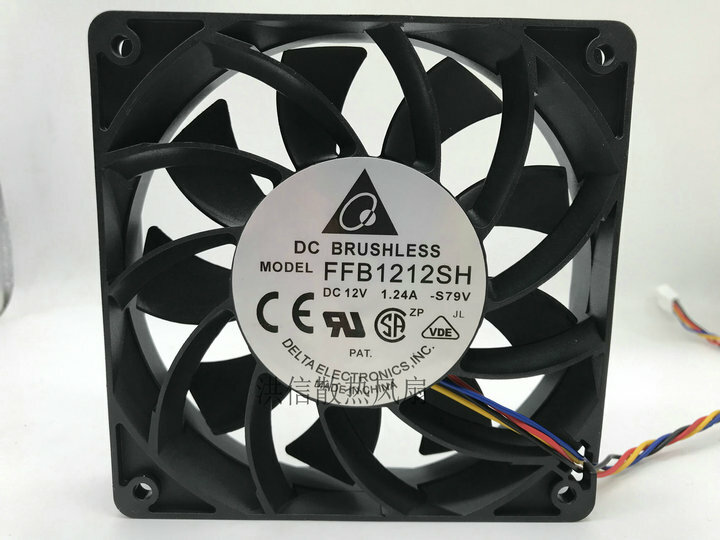 1pcs Delta FFB1212SH 12025 12V 1.24A 12CM Gale Volume Cooling Fan 4PIN ...