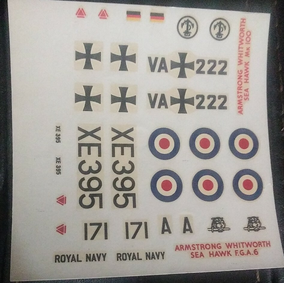 Airfix Armstrong Whitworth Seahawk 1/72nd 105 DECAL | eBay